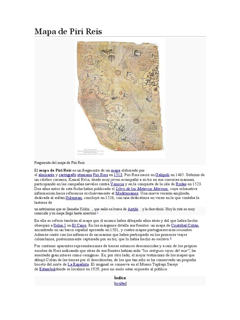 Mapa de Piri Reis | PDF | Geografía | Cartografía