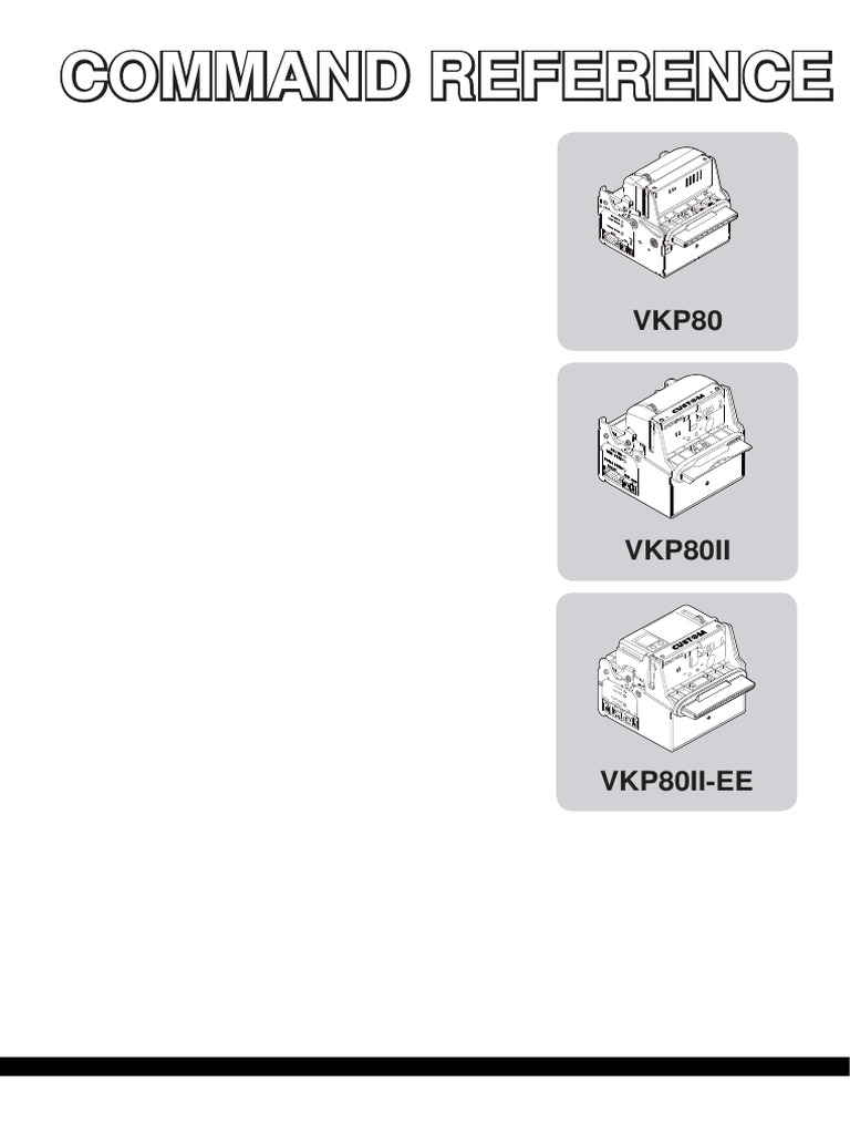 Referencia de Comandos VKP80II | PDF | Ascii | Printer (Computing)