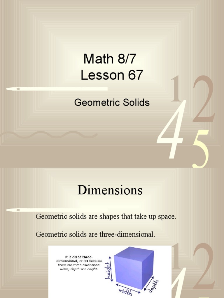 Math 87 Lessons 67 Through 70 | PDF | Algebra | Length