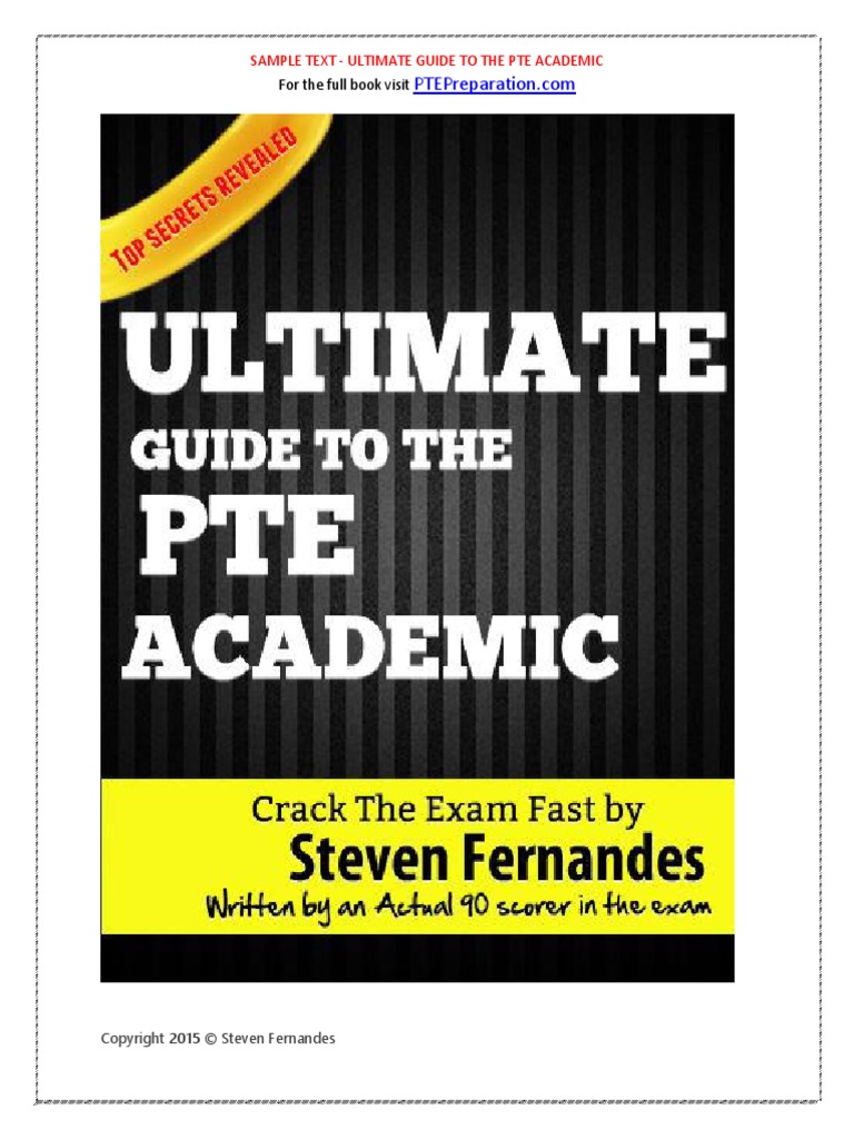 Ultimate Guide To The PTE Academic Sample | PDF | Comma | Question