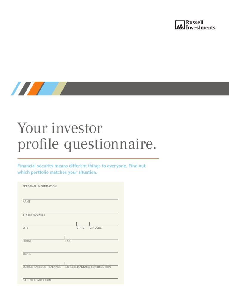 Investor Profile Questionnaire | Investor | Investing