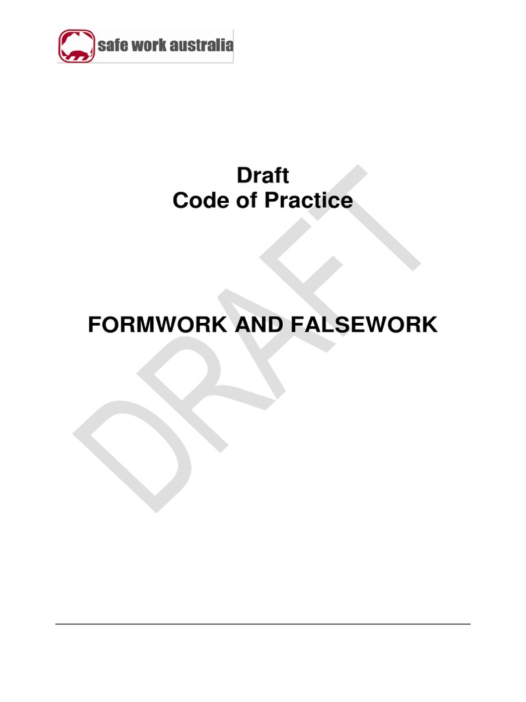 Formwork and Falsework (Safe Work Austrelia) | PDF | Occupational ...