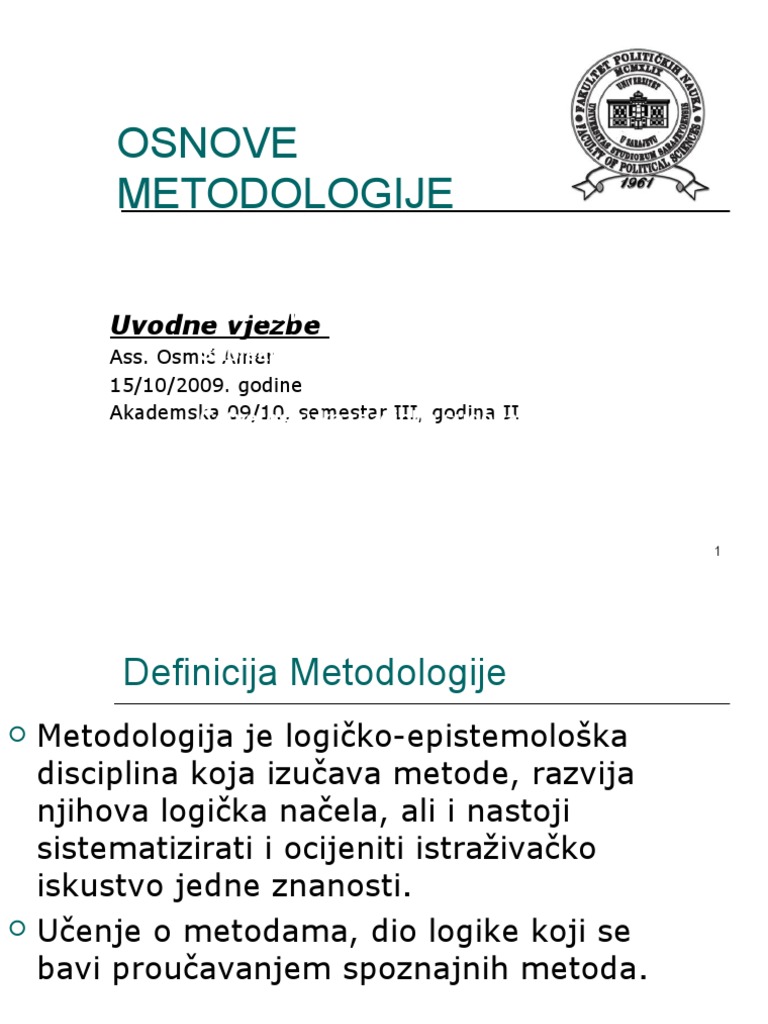 Metodologija - Logika | PDF