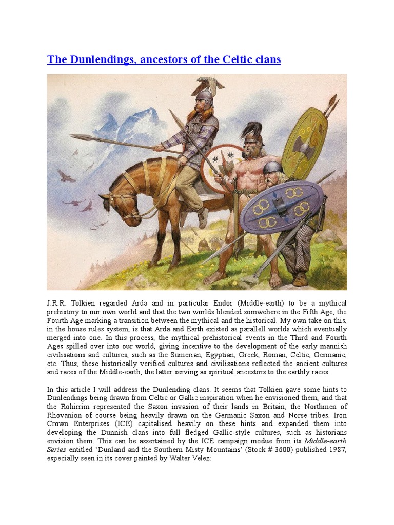 The Dunlendings Ancestors of The Celtic Clans | PDF | Celts | Middle Earth