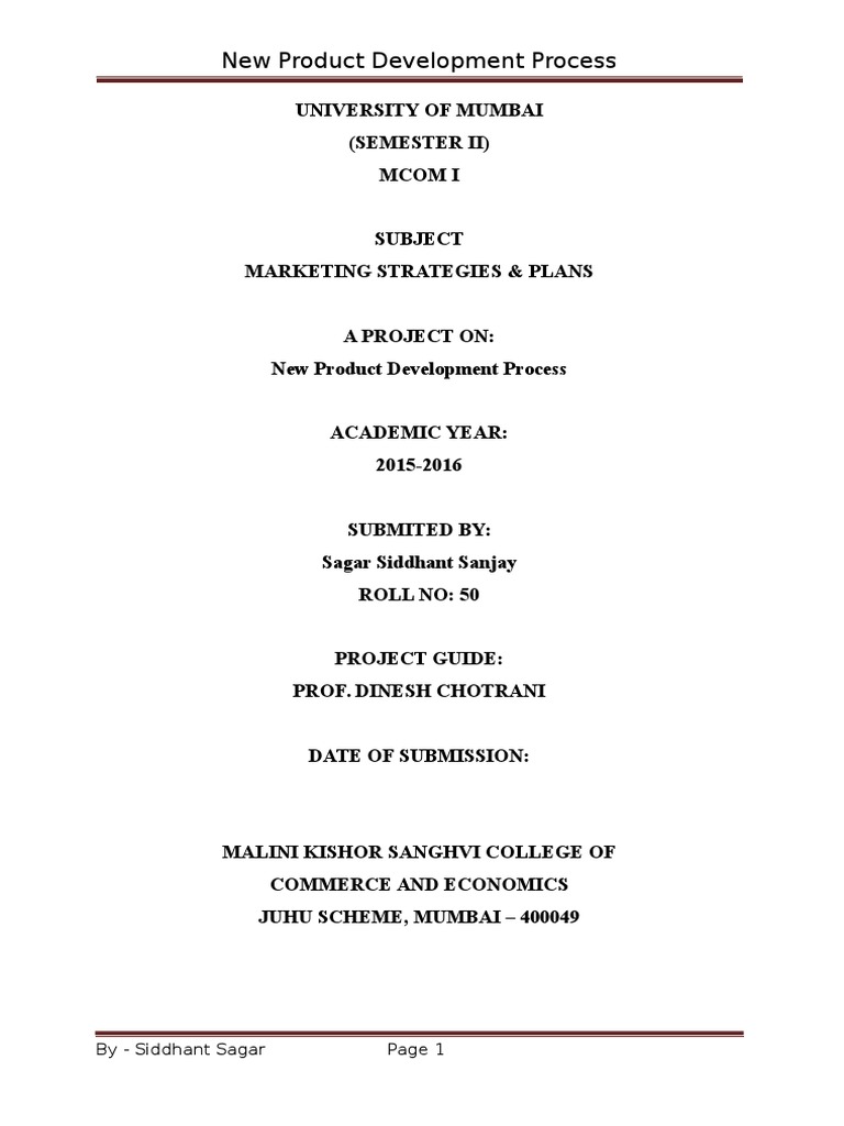 New Product Development Process Hindustan Unilever | PDF | New Product ...