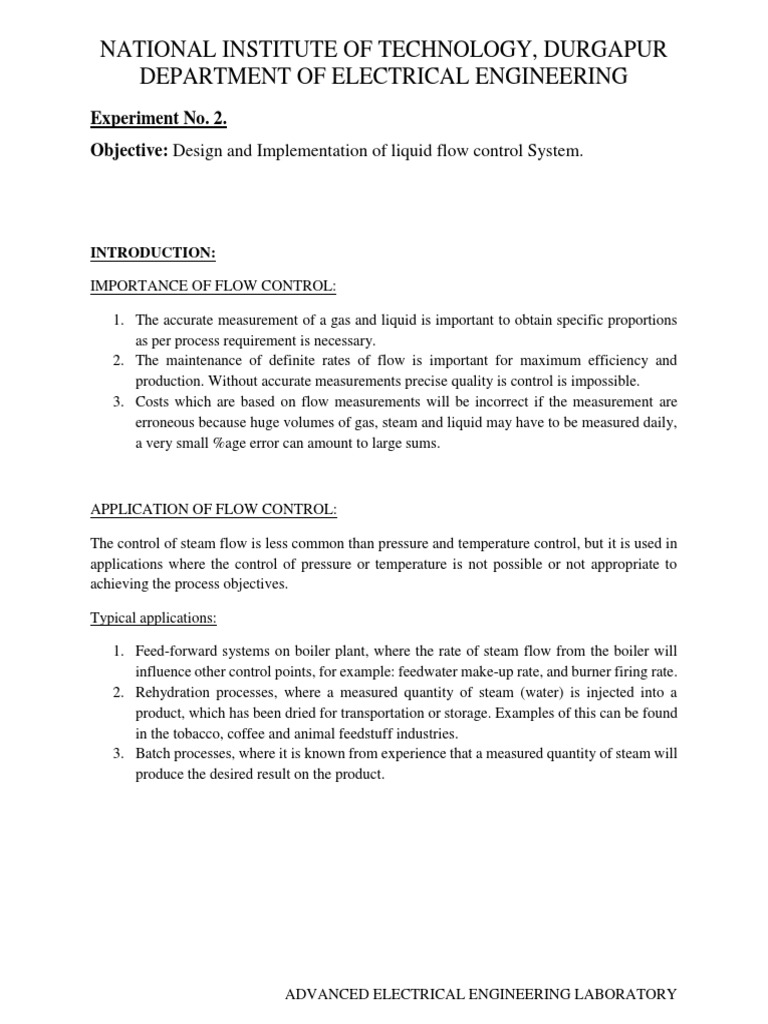 Water Flow Control System V2 Pdf Pdf Measuring Instrument Valve
