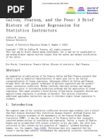 Galton Pearson and the Peas a Brief History of Linear Regression for ...