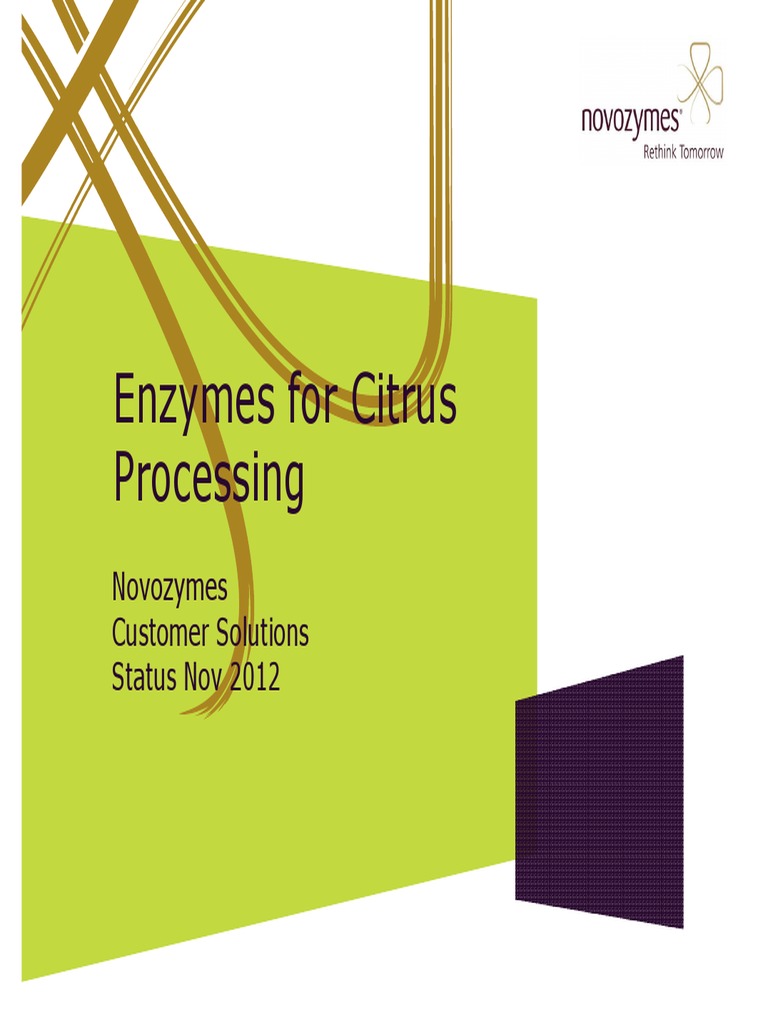 Novozymes Innovation Citrus 1212 | PDF | Orange (Fruit) | Lemon