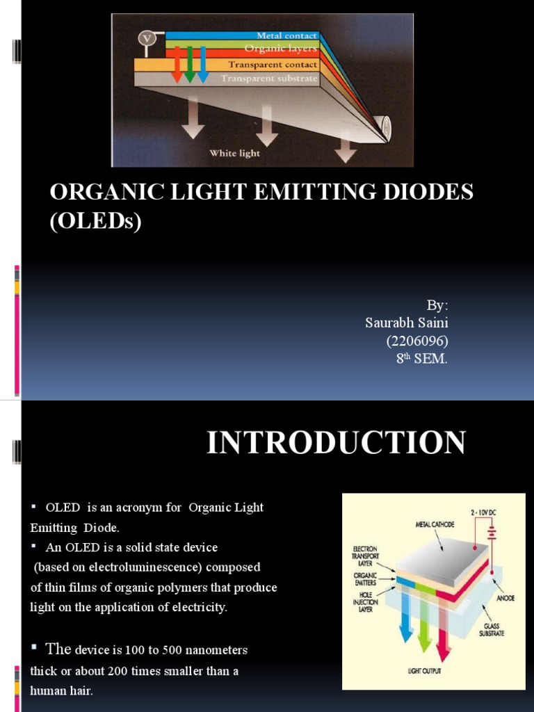 Organic Light Emitting Diodes | PDF | Oled | Liquid Crystal Display