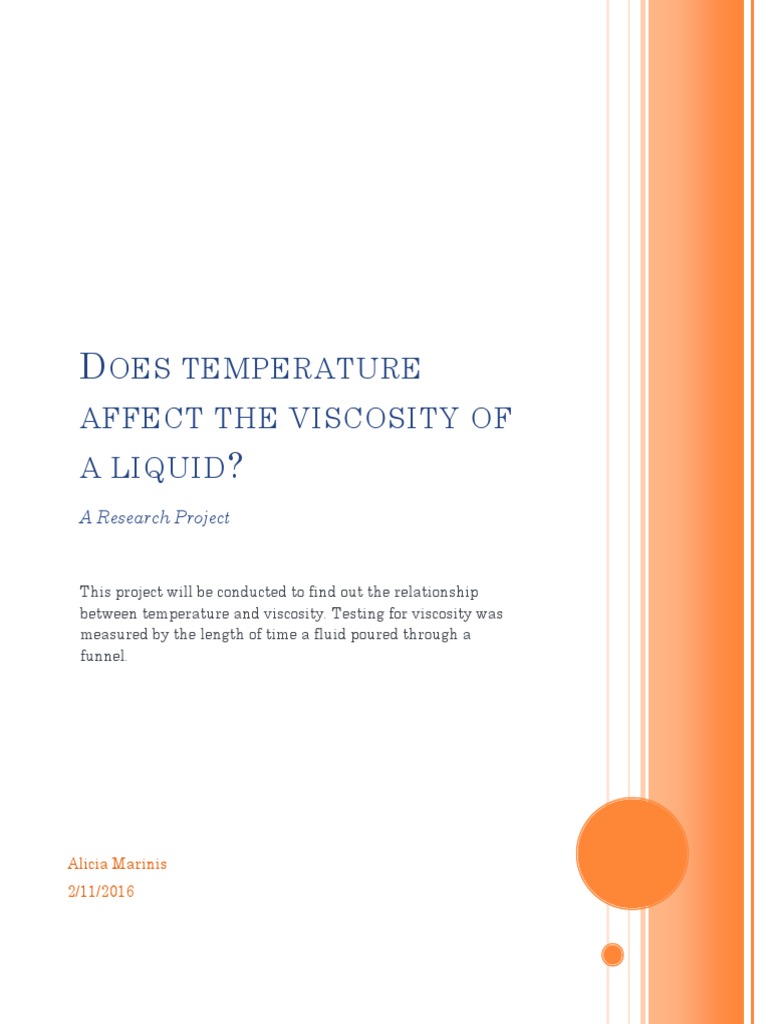 Research Project | PDF | Viscosity | Density