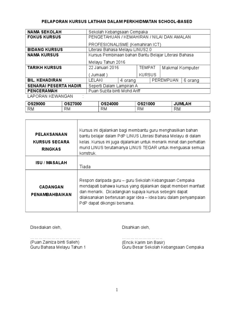 Contoh Laporan Latihan Dalam Perkhidmatan (Ladap) | PDF