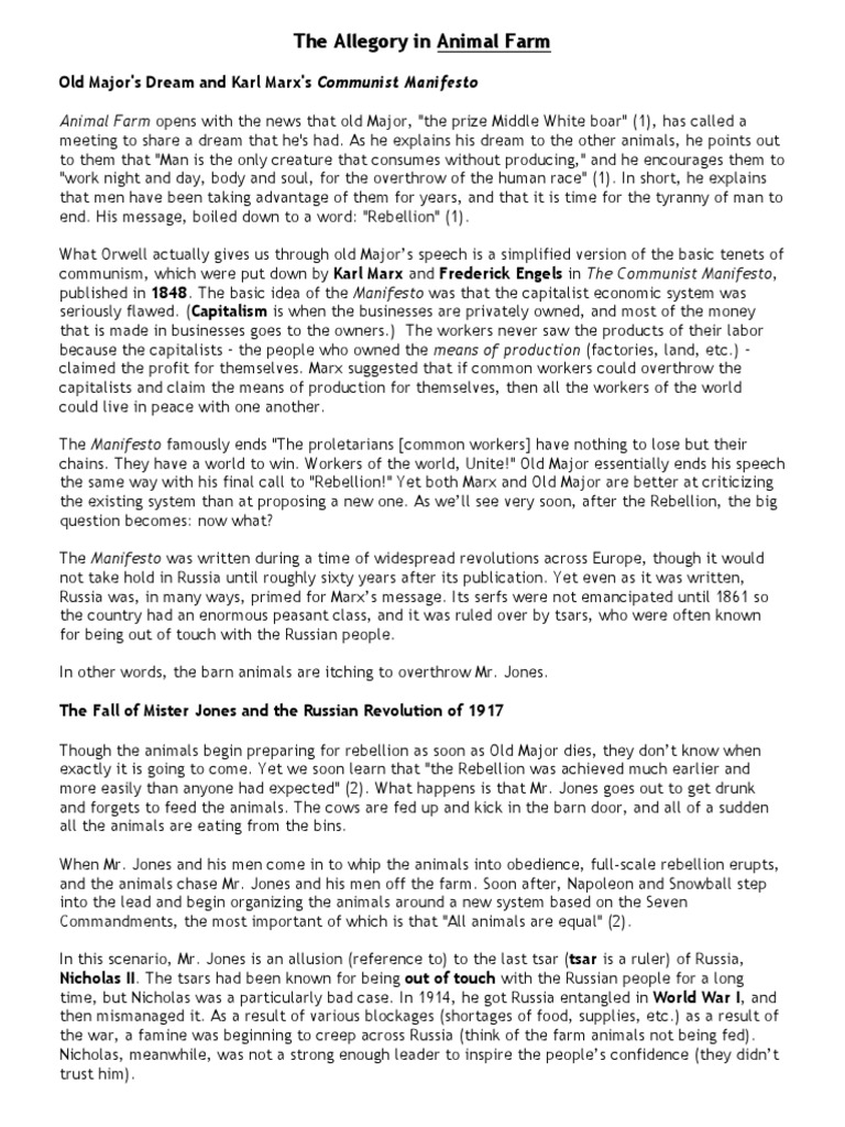 Allegory in Animal Farm | PDF | Joseph Stalin | Leon Trotsky