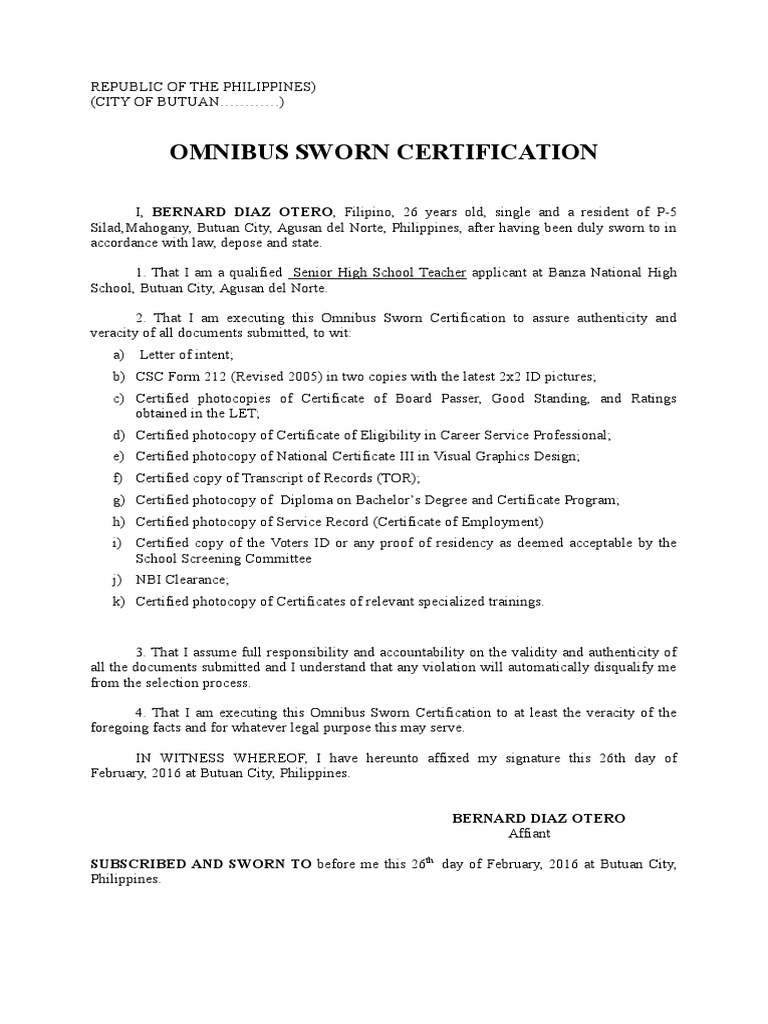 Omnibus | PDF | Professional Certification | Academic Certificate