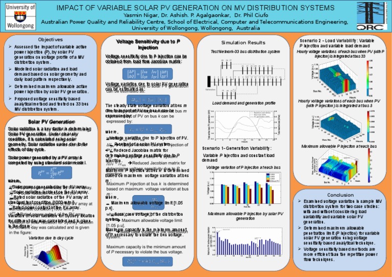 Poster Presentation | PDF | Photovoltaic System | Sensitivity Analysis
