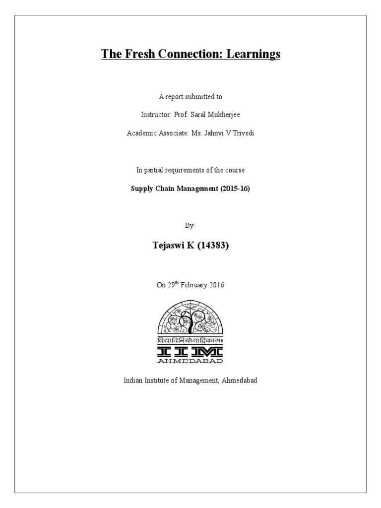 TFC Learnings | PDF | Supply Chain | Outsourcing