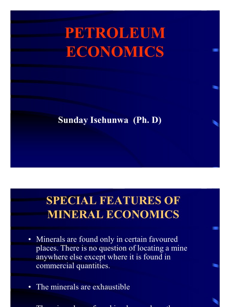 Petroleum Economics | PDF | Net Present Value | Internal Rate Of Return