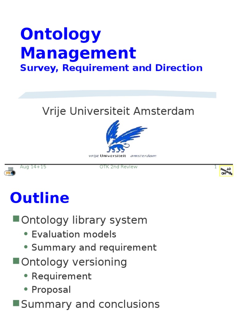 Ontology Management: Vrije Universiteit Amsterdam | PDF | Ontology ...