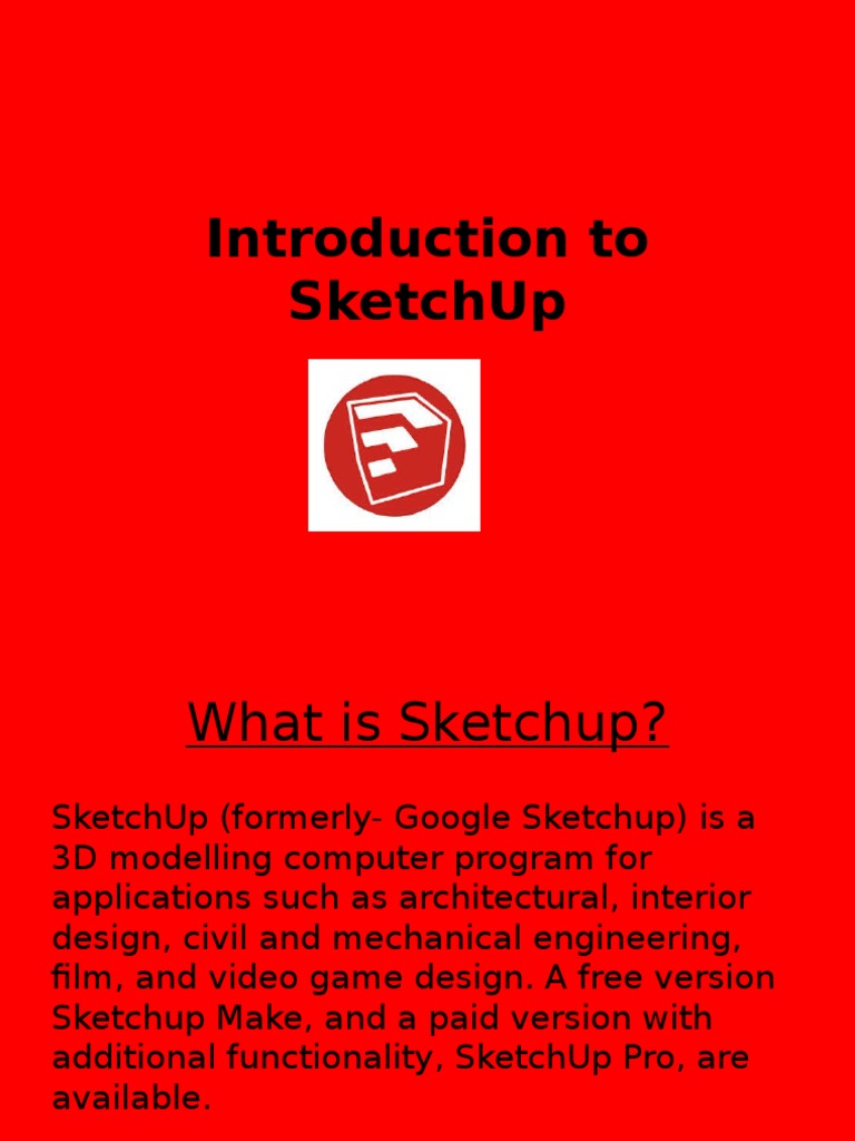 Introduction to SketchUp Basics | PDF | Icon (Computing) | Sketch Up
