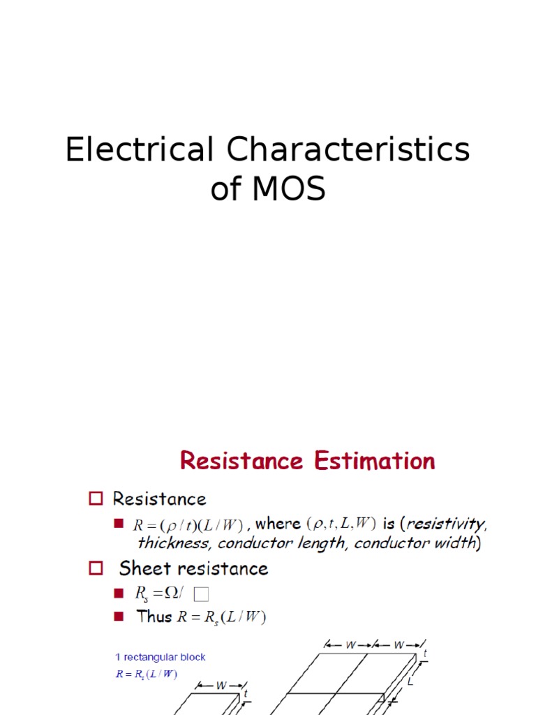 CMOS Electrical Characteristics | PDF | Electrical Engineering ...