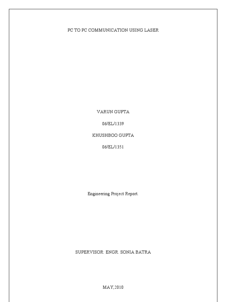 Laser-Based PC Communication System | PDF | Light Emitting Diode ...
