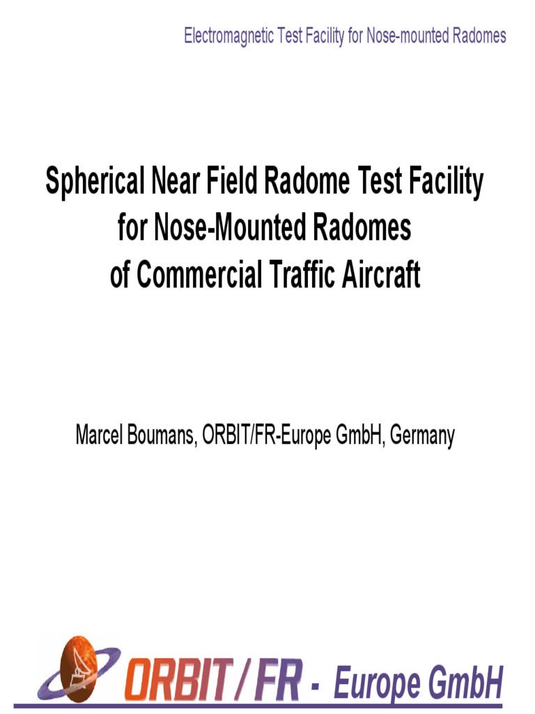 Electromagnetic Test Facility For Nose-Mounted Radomes | PDF | Antenna ...