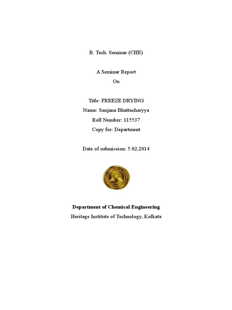 Freeze Drying Report | PDF | Freeze Drying | Nucleation