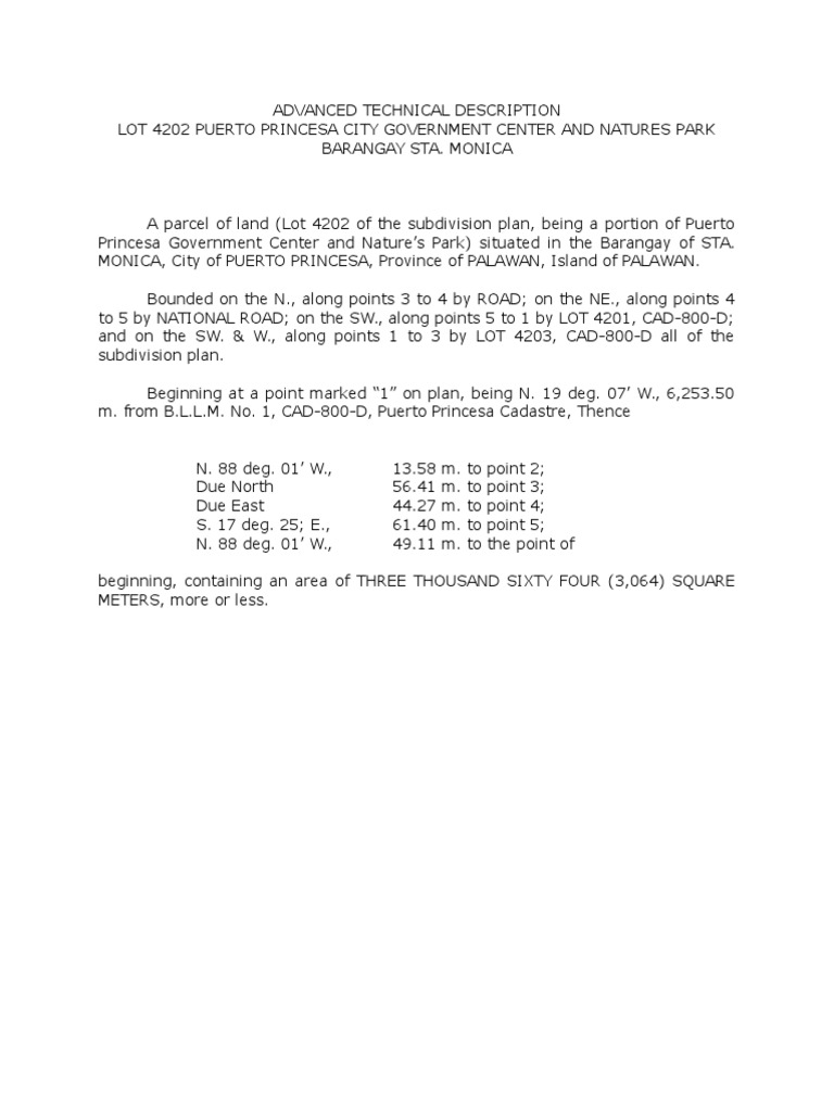 Technical Description of Lot 4202 | PDF | Science & Mathematics