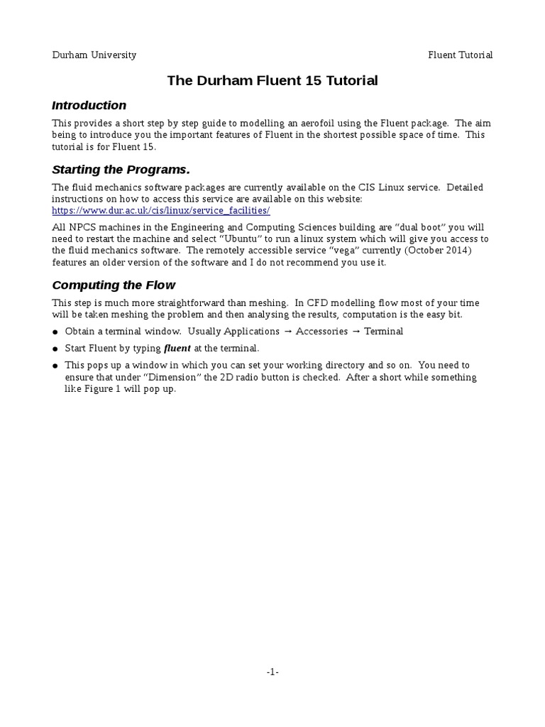 Fluent Tutorial 2014 | PDF | Fluid Mechanics | Turbulence