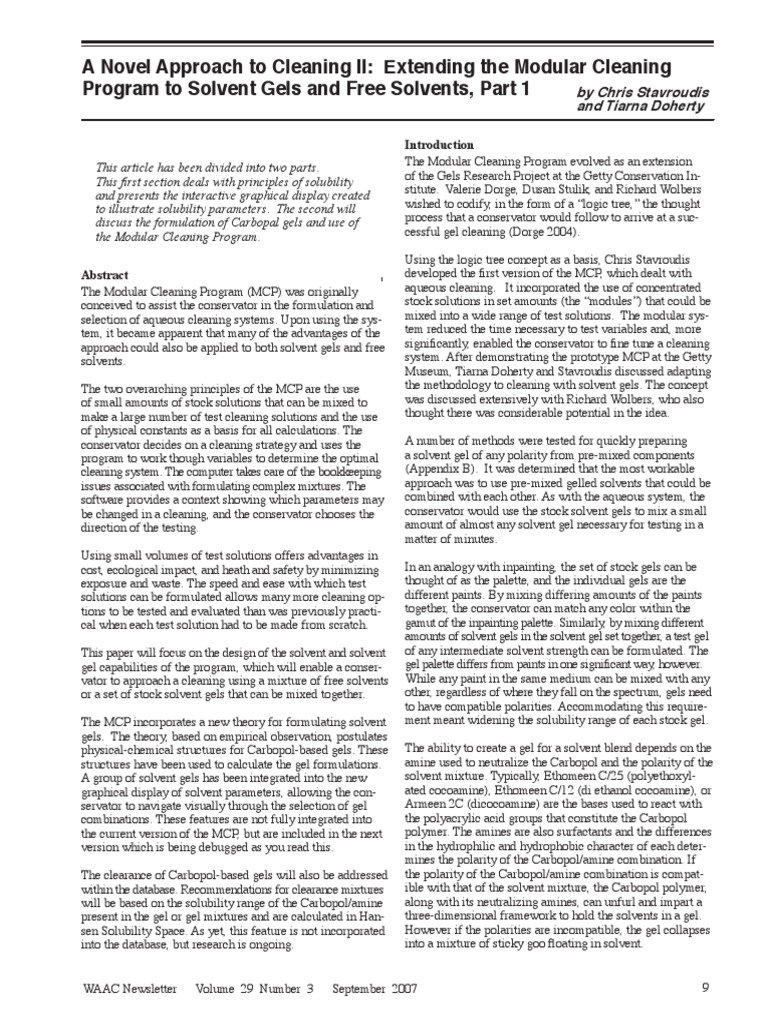 A Novel Approach To Cleaning II: Extending The Modular Cleaning Program ...