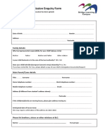 Admission Enquiry Form Template | PDF
