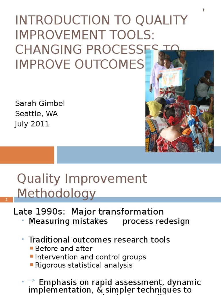 Introduction To Quality Improvement Tools: Changing Processes To ...