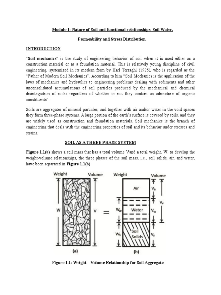 Nature of Soil and Functional Relationships | PDF | Soil Mechanics | Sand