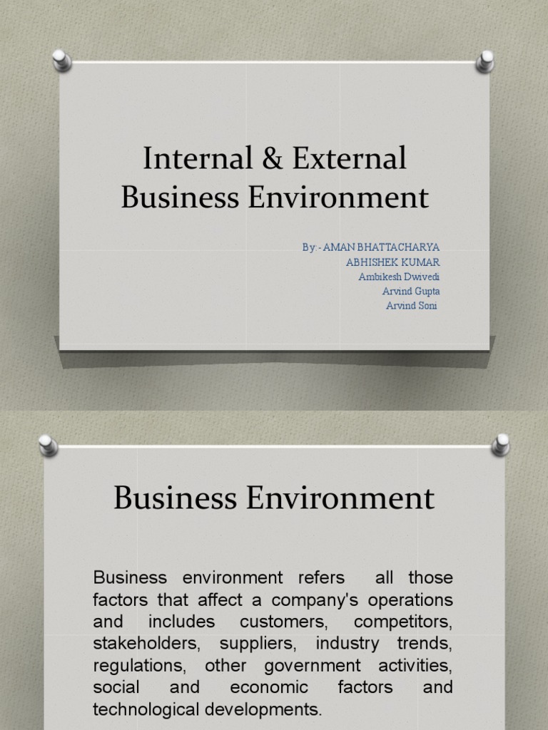 Internal & External Business Environment | PDF | Business Internal & External Business Environment | PDF | Business