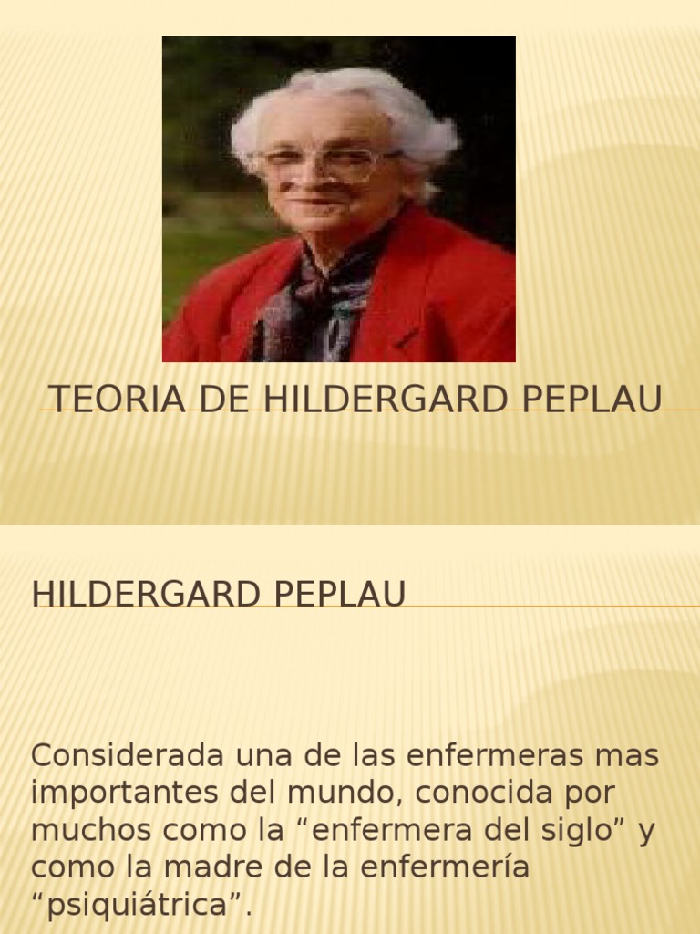 Teoria de Hildergard Peplau | PDF | Enfermería | Desarrollo personal