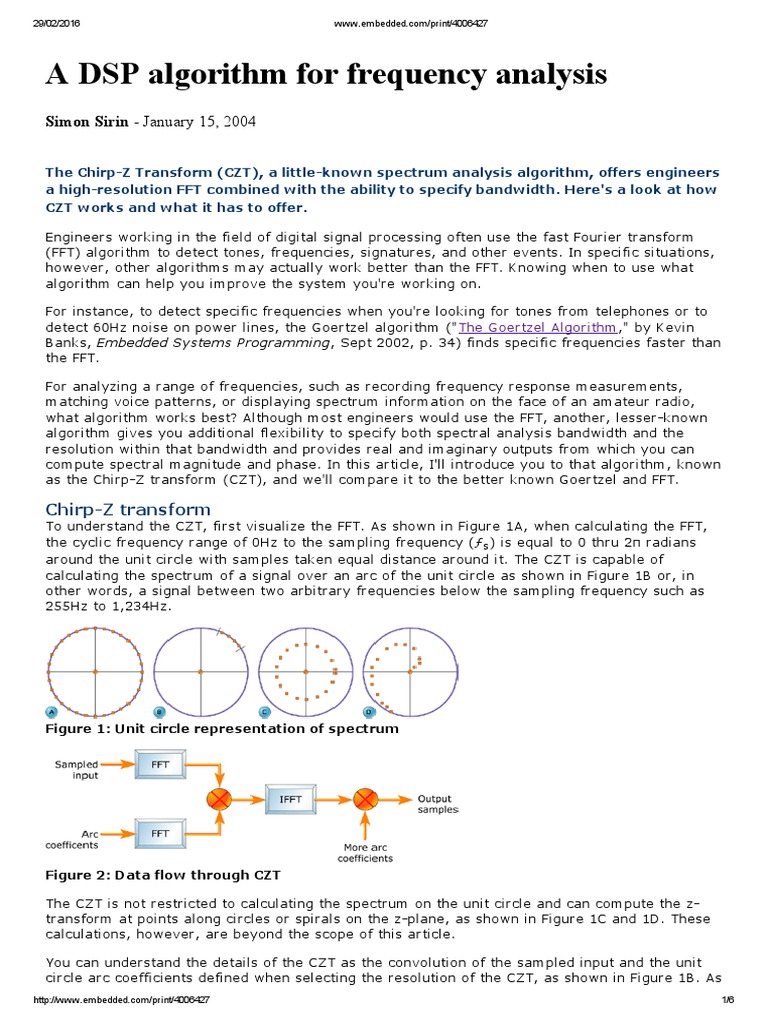 CZT Introduction - Embedded | PDF | Spectral Density | Sampling (Signal ...