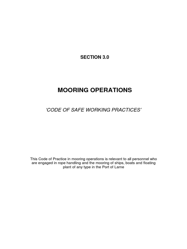 Mooring Operations | PDF