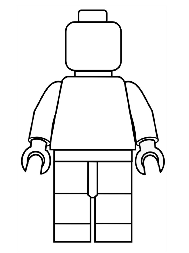 Lego Head Coloring Page