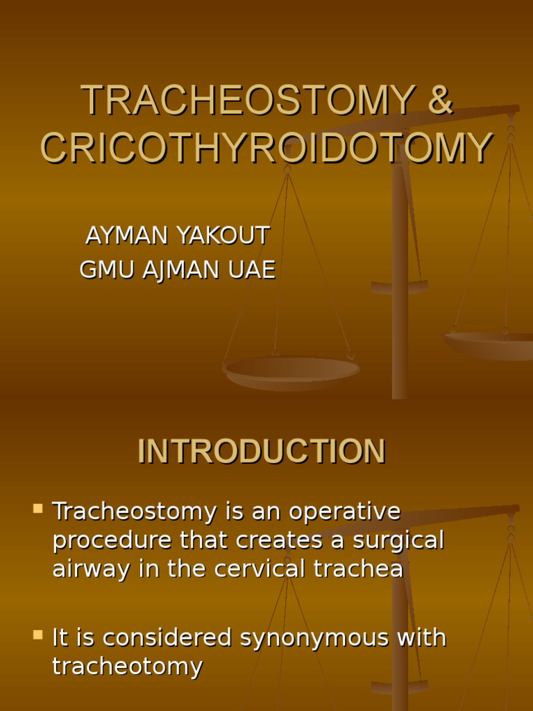 Tracheostomy Cricothyroidotomy Adapted | PDF | Otorhinolaryngology ...