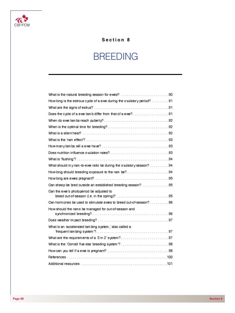 Sheep Breeding | PDF | Sheep | Pregnancy