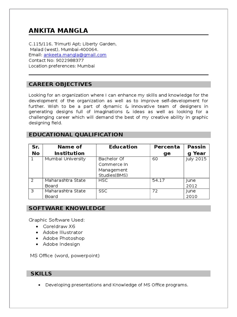 Ankita Resume | PDF