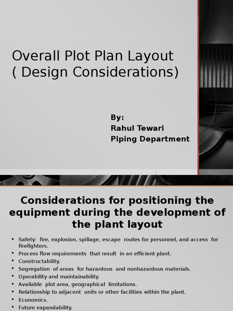 Overall Plot Plan Design Considerations | PDF | Furnace | Pump