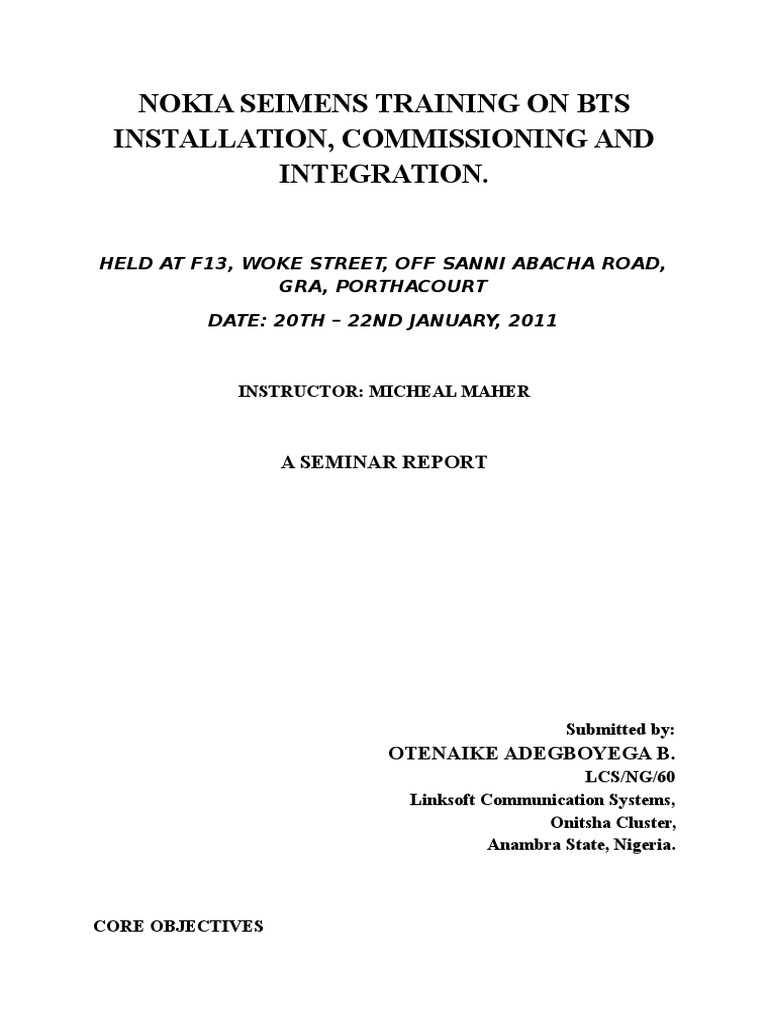 NSN Training On Flexi EDGE BTS Installation | PDF | Computing ...