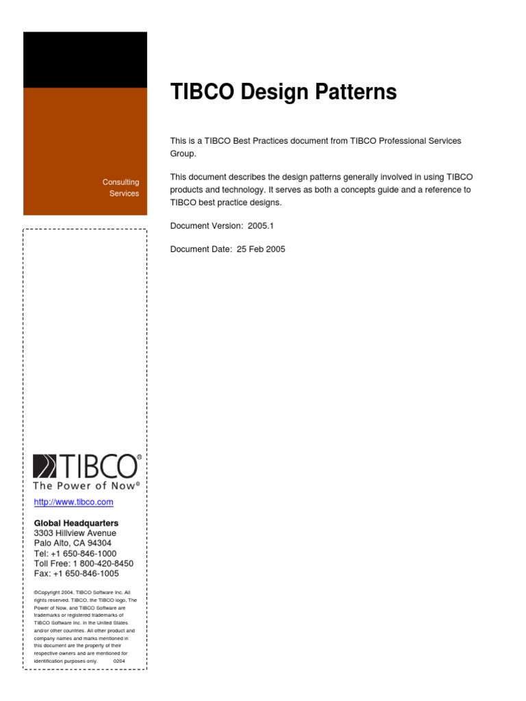 TIBCO Design Patterns - TIBCOmmunity | PDF | Message Passing | Thread (Computing)