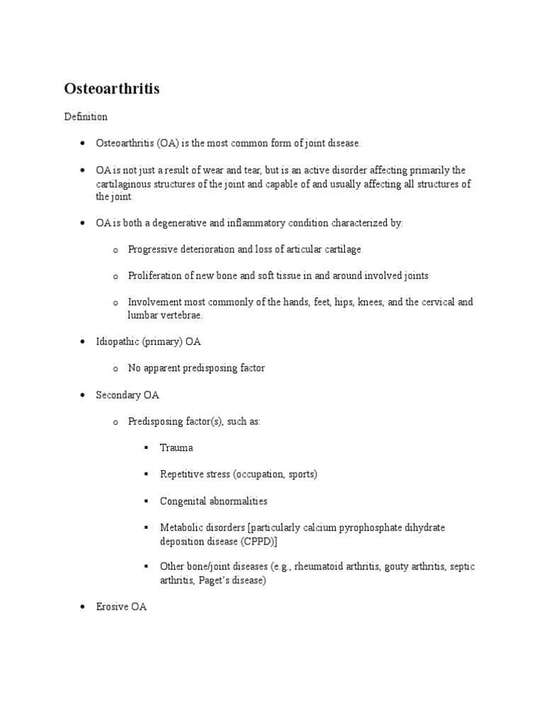Osteoarthritis - Harrison | PDF | Arthritis | Osteoarthritis