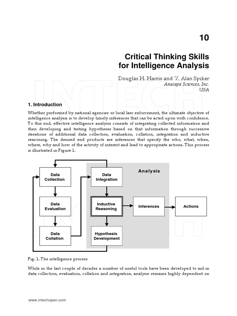 Critical Thinking Skills for Intelligence Analysis | Intelligence ...