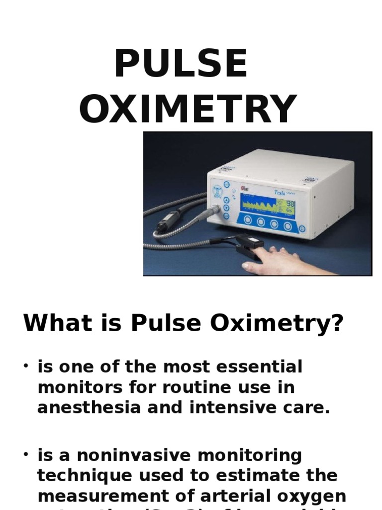 Pulse Oximetry | PDF | Physiology | Health Sciences