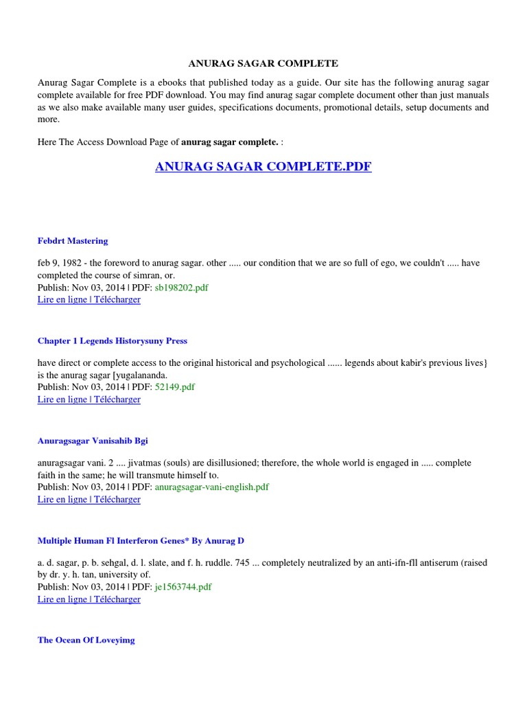 Open Anurag Sagar Complete | PDF