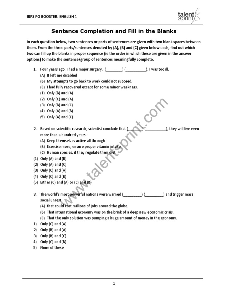 ENGLISH Multiple Choice | PDF