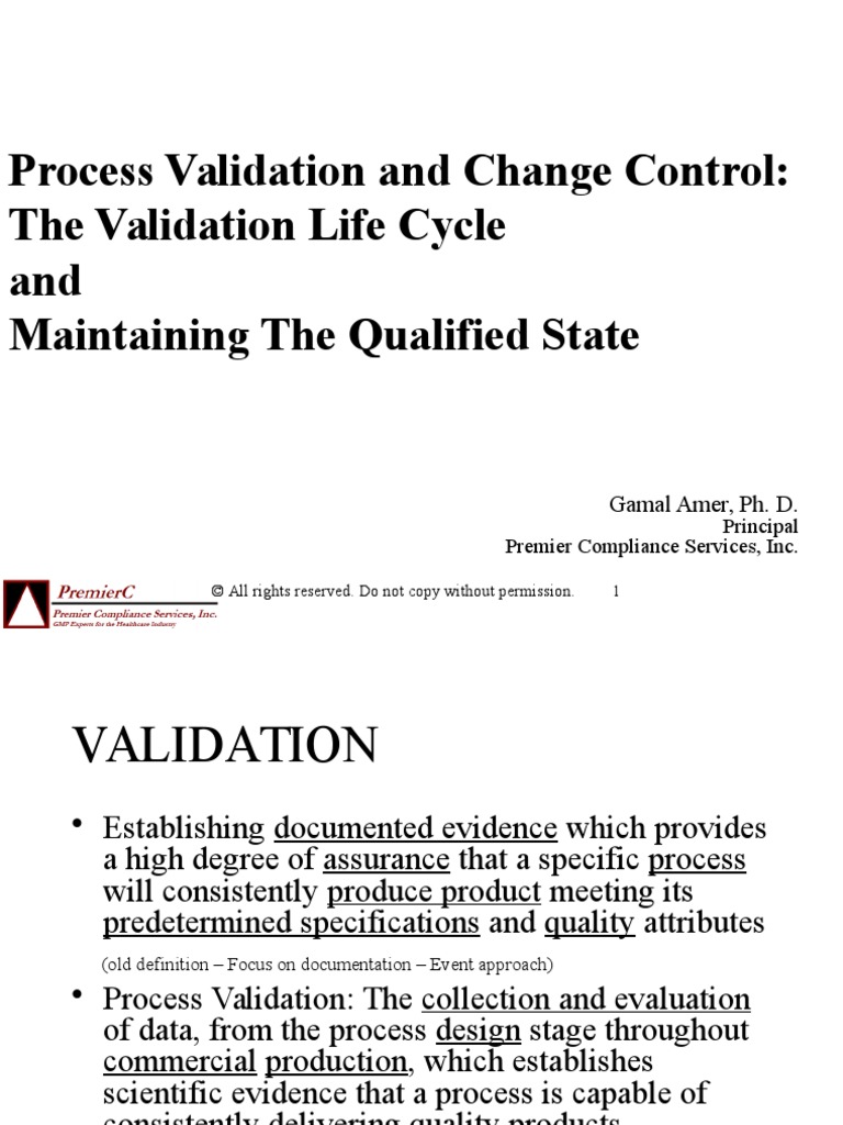 Validation Change Control Maintaining The Validate State-09-2015 | PDF ...
