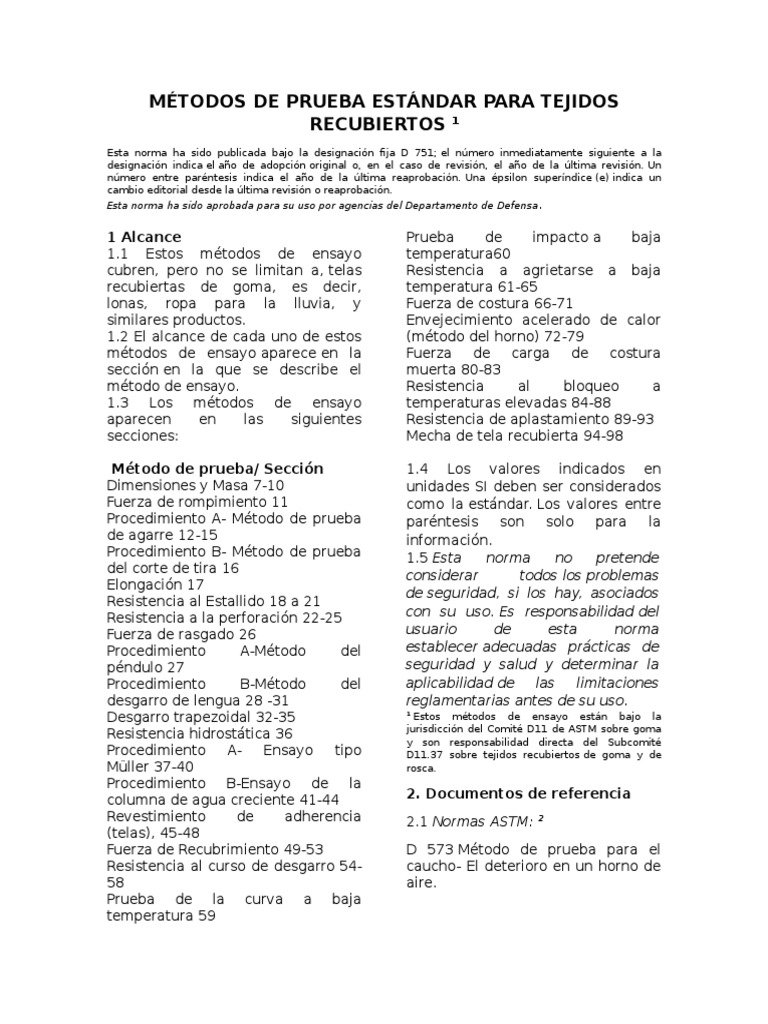 Astm d751 06 | PDF | Revestimiento | Presión